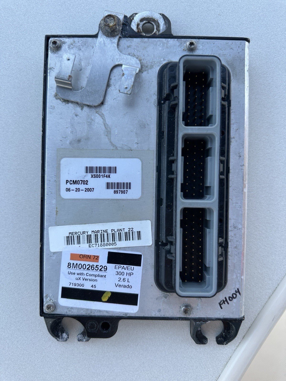 2007 Mercury Verado 300 HP Outboard Computer PCM8070 ECU 8M0026529 ...