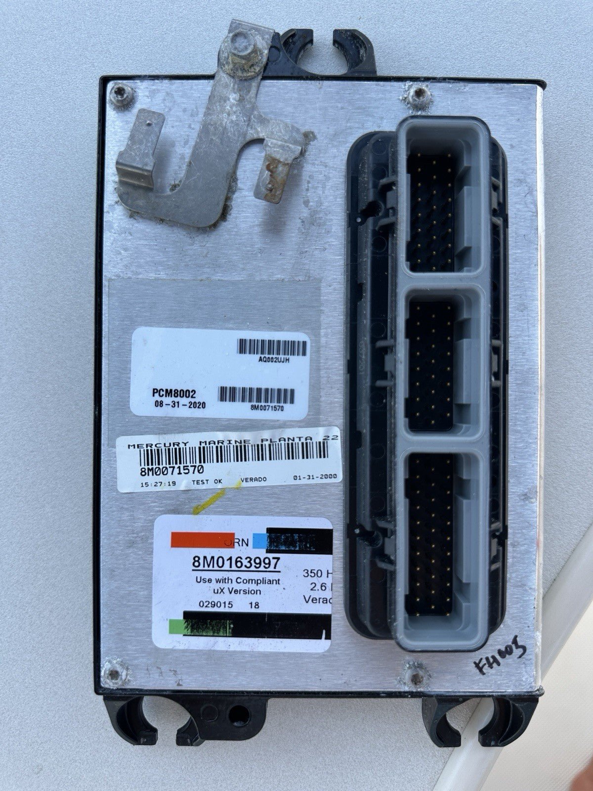 2020 Mercury Verado 350 HP Outboard Computer PCM8002 ECU 8M0163997 ...